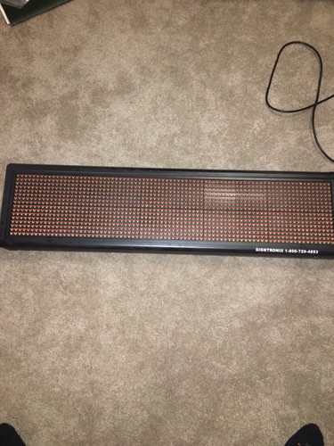 Signtronix LED Indoor Sign 16x80 LED-40-2-SX With Guru Media Software ...