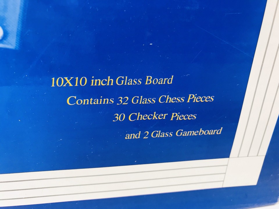 🔥 Glass 3 in 1 Game Set Chess • Checkers • Backgammon • New • MRSP $55. ...