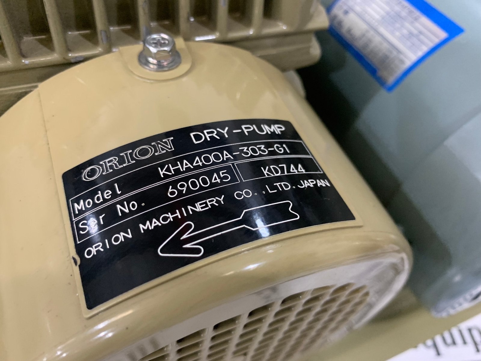 Orion Dry Vacuum Pump - KHA400A-303-G1 w/Warranty | eBay