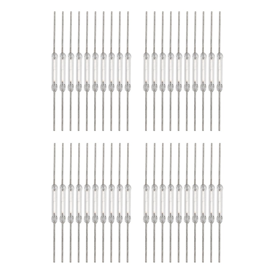 Precision made 40PCS Magnetic Glass Reed Switch 2 x 14 mm Normally Open ...