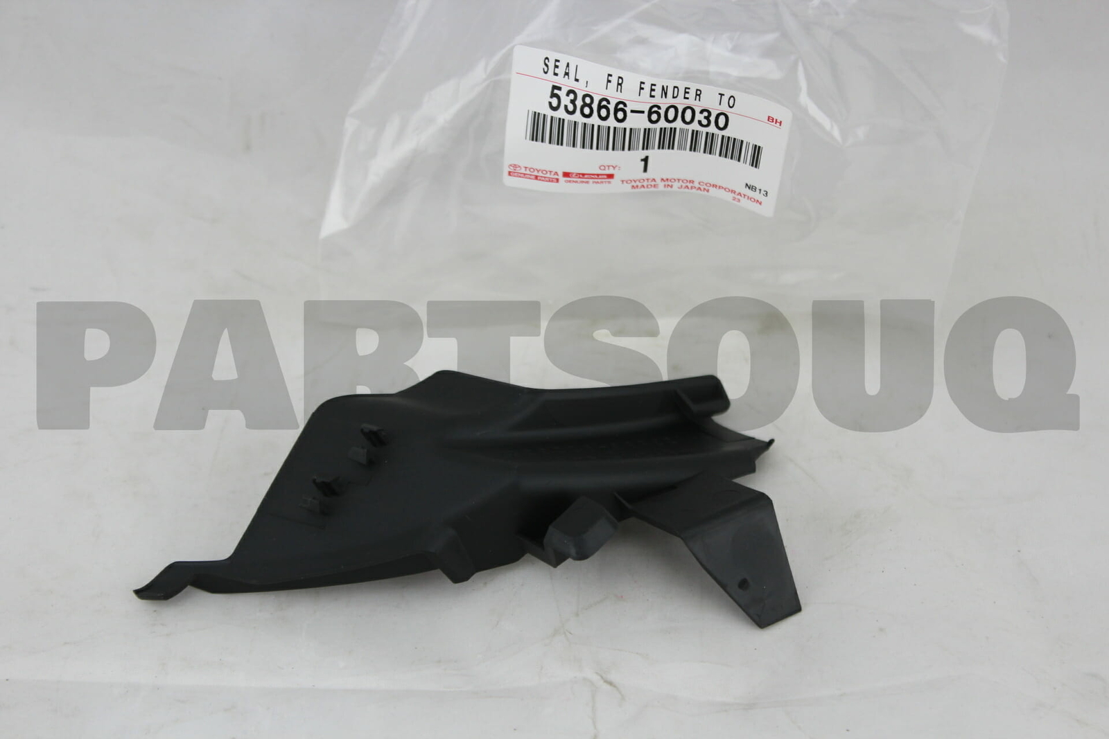 5386660030 Genuine Toyota SEAL, FRONT FENDER TO COWL SIDE, RH 53866 ...