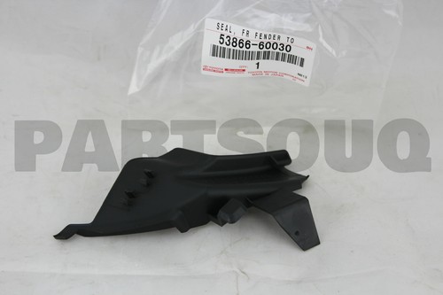 5386660030 Genuine Toyota SEAL, FRONT FENDER TO COWL SIDE, RH 53866 ...