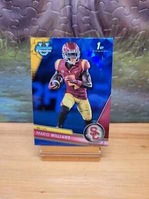 2023 Bowman Chrome University Sapphire Mario Williams 1st Prospect #184 ...