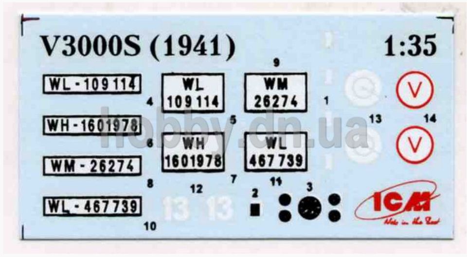 ICM 35411-1/35 German Army Truck V3000S (1941production), WWII scale ...