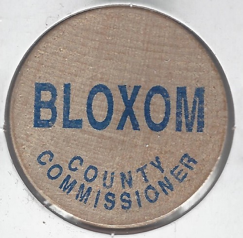 BLOXOM County Commissioner, Political Token, Buffalo Wooden Nickel | eBay