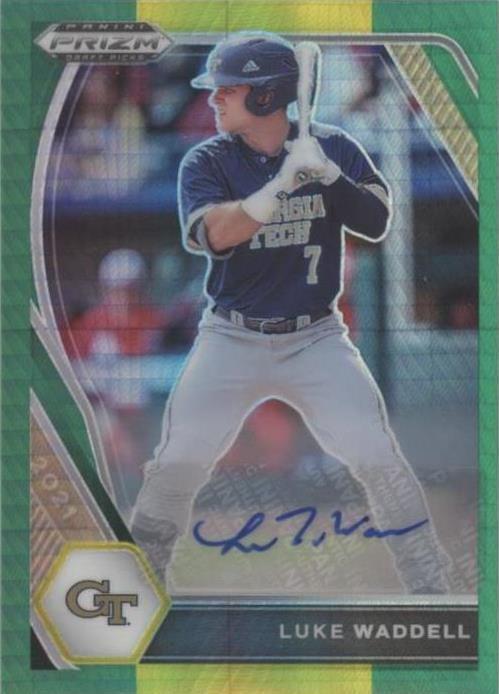 2021 Panini Prizm Draft Picks - Luke Waddell #PDP157 Green & Yellow ...