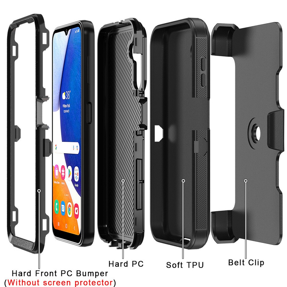 For Samsung Galaxy A14 A13 A03S A53 A54 Shockproof Case /Belt Clip Fit ...