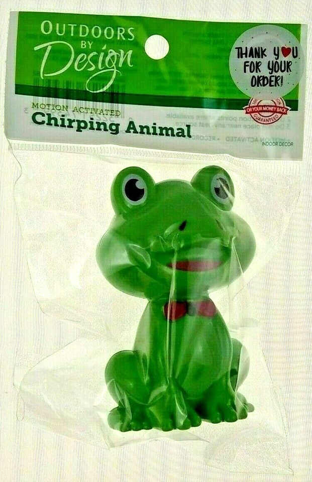 Frog Chirping Animal Indoor Decor Mini Motion Activated Sounds Plastic ...