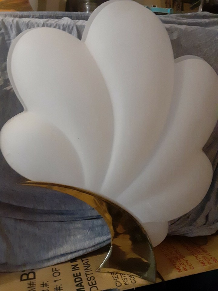 PR MID CENTURY MODERN CANADIAN ROBERT ROUGIER GIANT CLAM SHELL 30X24 ...