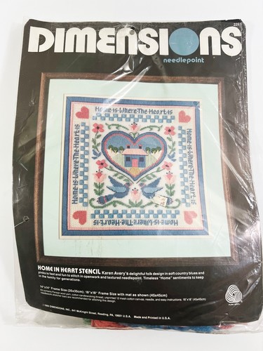 Dimensions Needlepoint Home in Heart Stencil #2265 (NEW SEALED) | eBay