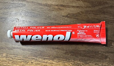 WENOL red large 100ml (READ) Metal Polish Germany brass silver buffing ...