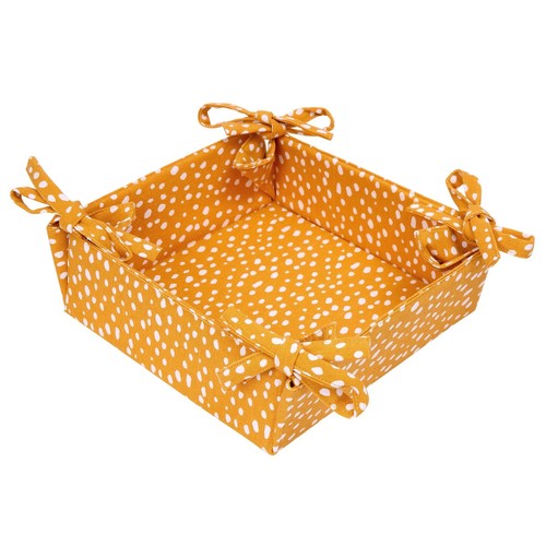 Dexam Sintra Spotted Recycled Cotton Collapsible Bread Basket - Ochre ...