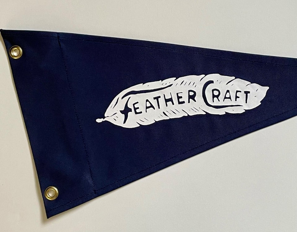 Feathercraft Vintage Style Boat Flag Pennant Nautical Feather Craft ...
