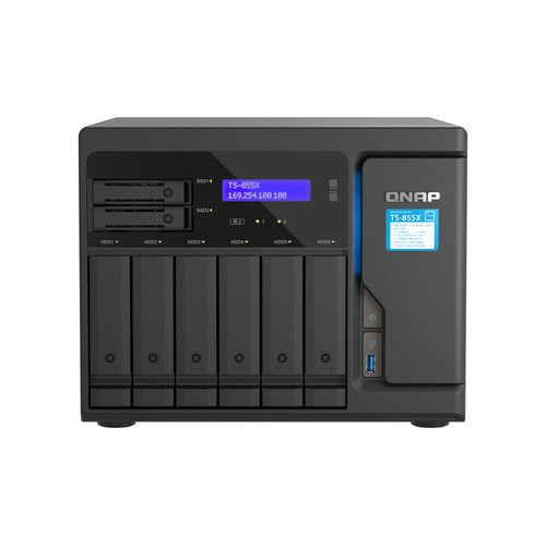 Qnap Network Storage NAS TS-855X-8G 6+2HD 3,5\"/2,5\"SATA6>NO HD