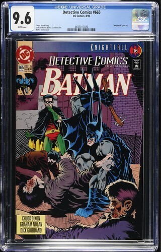 Detective Comics Batman #665 (DC, 1993), Knightfall Part 16, CGC 9.6 NM ...