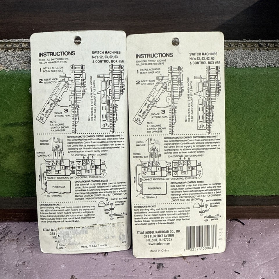Atlas HO Scale Code 100 ~ Manual Switch Machine Left & Right Hand Lot ...