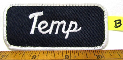 Temp Name Jacket Patch Personalized Employee Work Shop Uniform ...