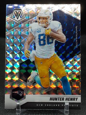 HUNTER HENRY 2021 MOSAIC SILVER MOSAIC PATRIOTS ARKANSAS RAZORBACKS S6 ...