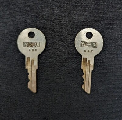 Vintage NCR cash register keys -Mode 13E / On-Off 10E | eBay