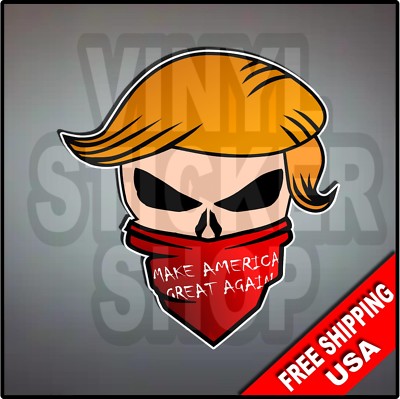 Punisher Trump MAGA Decal Sticker Window Laptop Car Fender Wall America ...