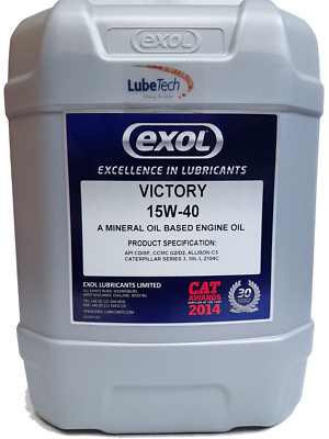EXOL 15W40 ENGINE OIL 20L FOR OLDER DIESEL AND PETROL ENGINES INCLUDING ...