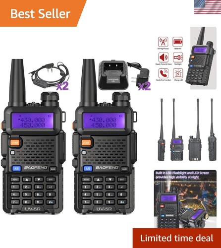 Lightweight 2-Pack Dual Band Two Way Radios for Hunting & Outdoor ...