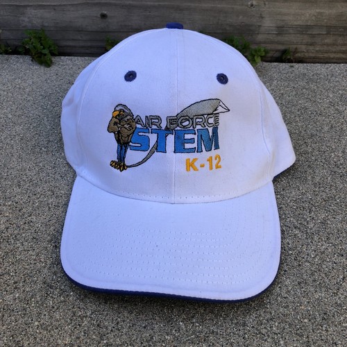 HIT WEAR AIR FORCE STEP K-12 Hat Men's Baseball Cap White Adjustable ...