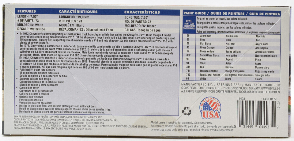 Revell - Monogram Chevy Chevrolet Luv Street Pickup 1/24 Model Car Kit ...