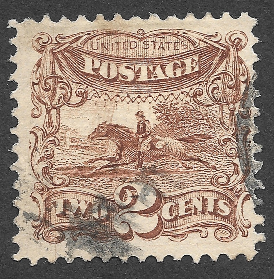 Used 1869 Post Rider on Horse 2c Pictorial Stamp, Scott #113 | eBay