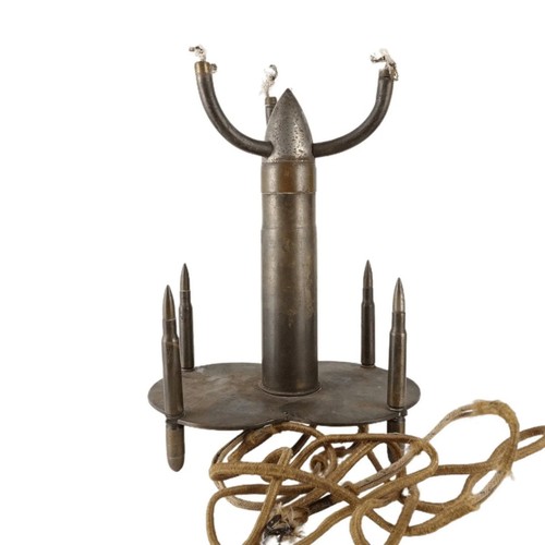WW1 Era Trench Art Lamp 3 Lite | eBay