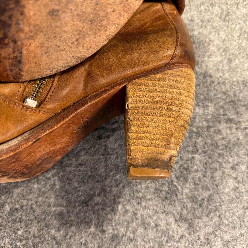 J Shoes Saloon Boots Womens Size 9.5 Brown Ankle Booties Leather ...