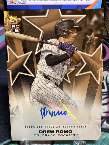 Drew Romo 2025 Topps Series 1 RC Baseball Stars Auto Gold # /50 SP ...