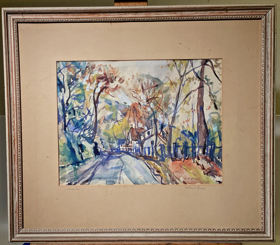 WALTER BAUM - 'Lumberton" (PA) - Signed Watercolor on Paper - Is Viewer ...