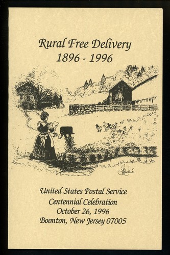 US Postal History Post Office / Rural Mail Service RFD 1996 Boonton NJ ...