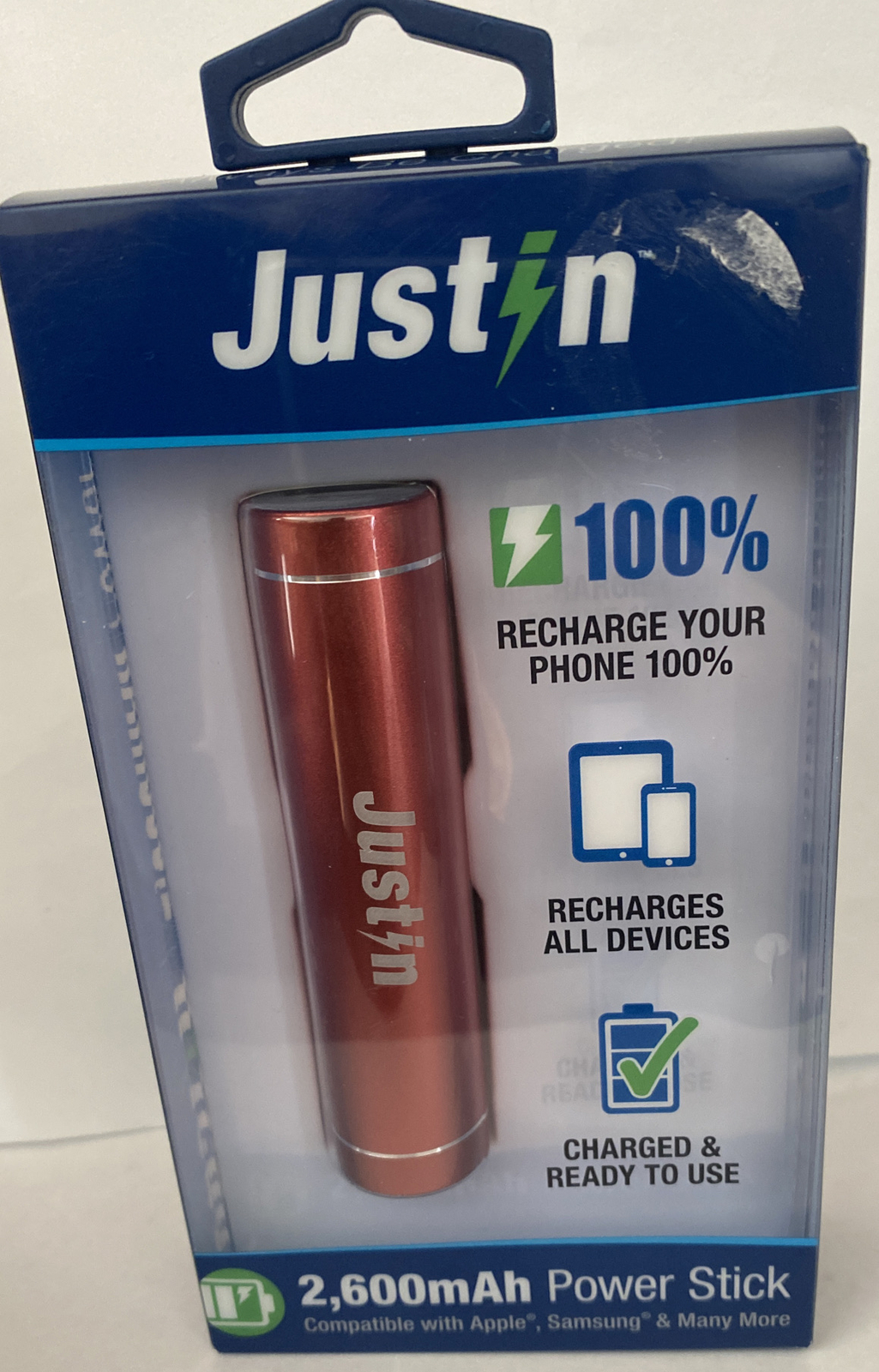 Justin Power Stick 2600 mAh, recharges all USB devices while on the go ...