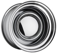 Set 15" Wheelsmith Chrome Smoothie Wheels Rod Custom Chev Ford Multifit ...