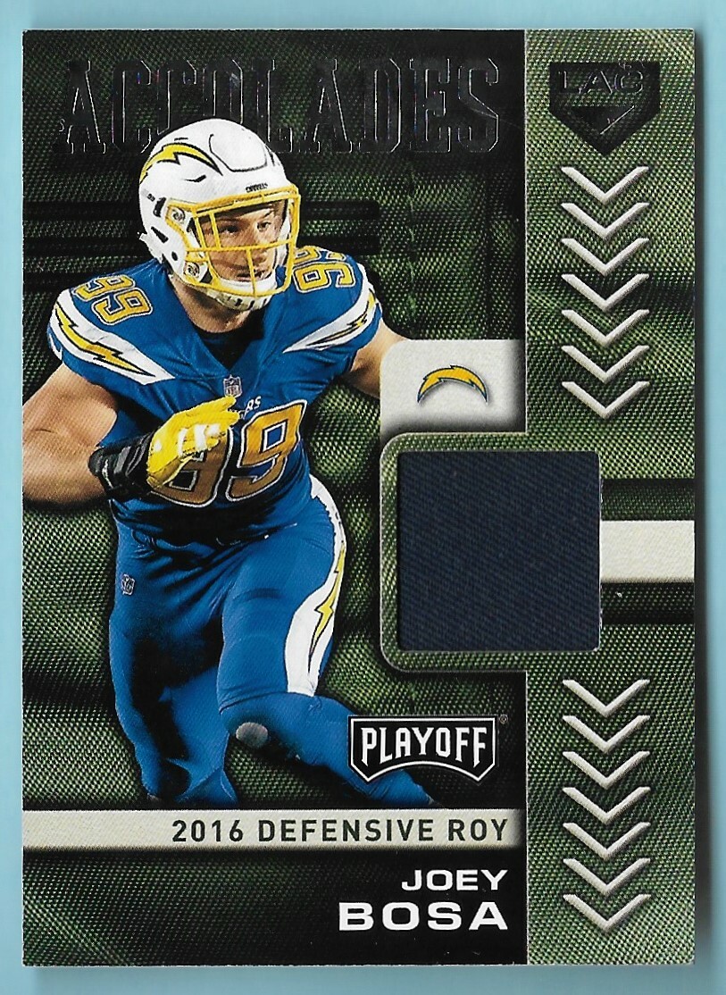JOEY BOSA 2019 PLAYOFF FOOTBALL ACCOLADES RELIC CARD #6 | eBay