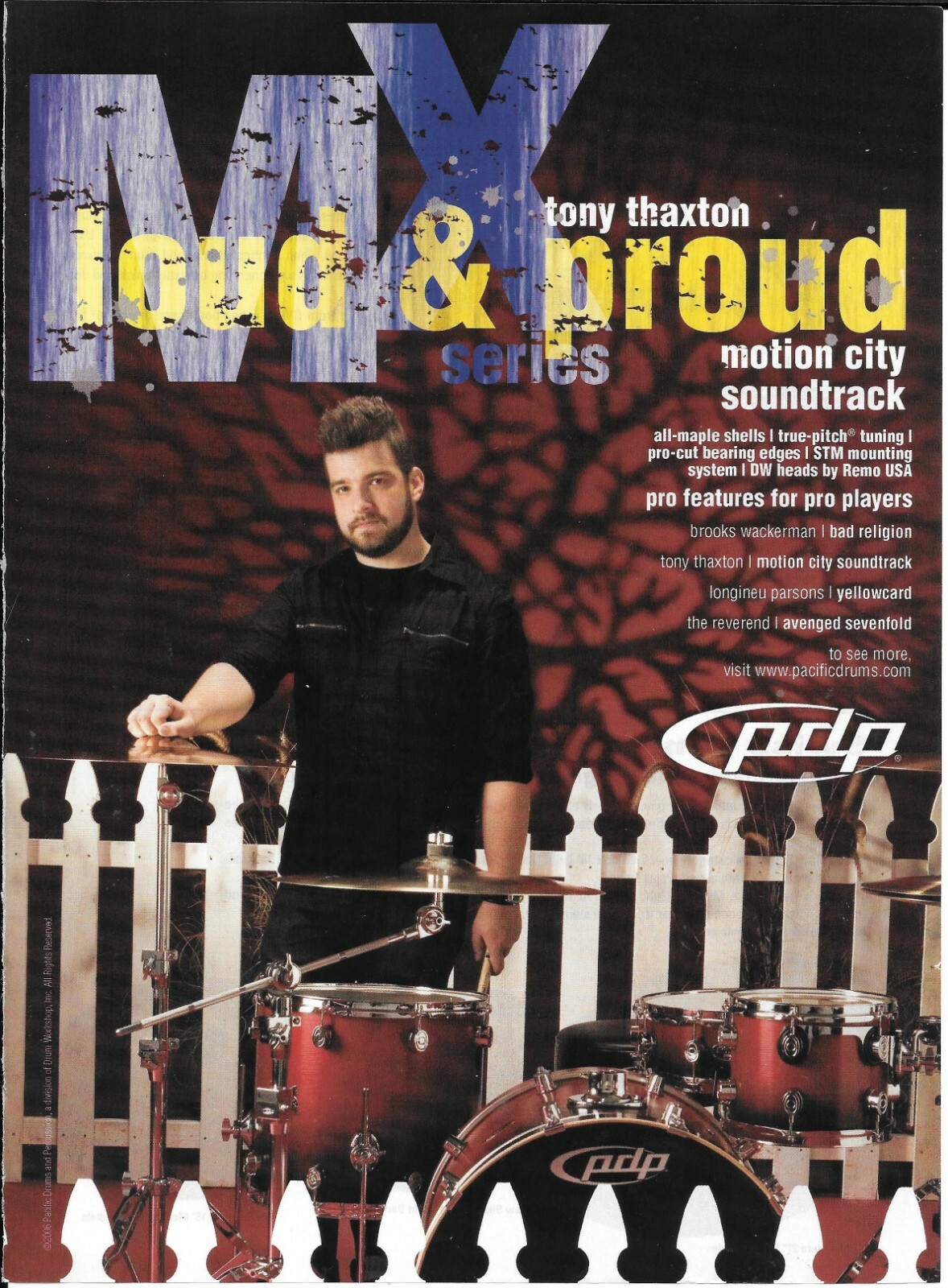 Pacific Drums and Percussion - TONY THAXTON of MOTION CITY SOUND - 2006 ...