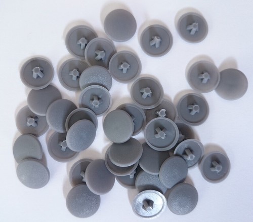 DARK GREY Screw Caps Covers Pozi Head 11mm Push Fit Furniture SPAX PZ2 ...