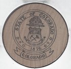 The Great Seal of the State of COLORADO, Token STYLE 2 INDIAN HEAD ...