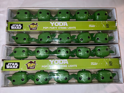 2 - Star Wars Yoda POP Party String Lights by Funko - Rare! 10 lights ...