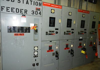 GE Electric 4160 Vacuum Limilamp Control Breakers Substation Feeders 4 ...