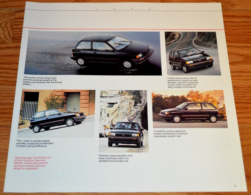 1988 FORD FESTIVA LX ORIGINAL DEALER ADVERTISEMENT PRINT AD 88 BLACK | eBay