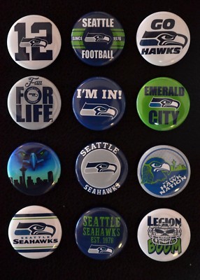 Seattle Seahawks Football - 1" Pinback Buttons | eBay