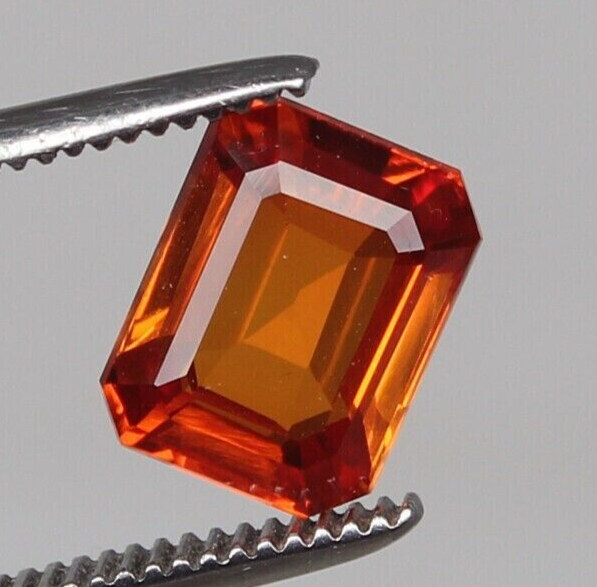 Natural Padparadscha Orange Sapphire Loose 6.45 Ct Emerald Cut Ceylon ...