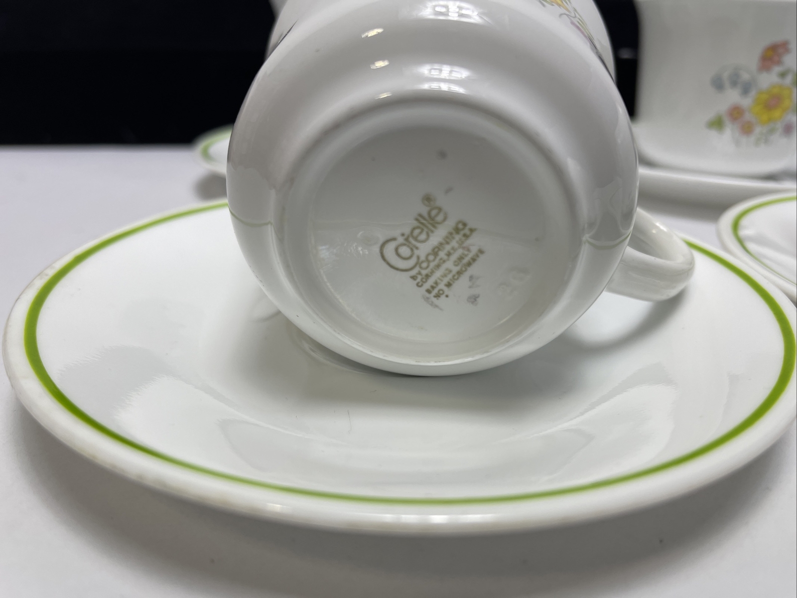 Vintage 1977 Corelle By Corning Spring Meadow Dinnerware 8 Pc coffee ...