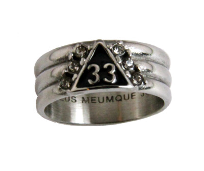 T148 Scottish Rite 33° Degree Ring 33rd Thirty Third Mason Freemason 33 ...