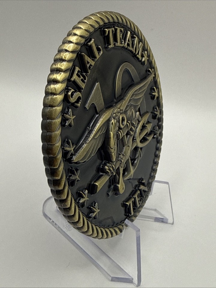 Navy Seals NSW Seal Team 10 Red Wings Raven Skull Challenge Coin | eBay