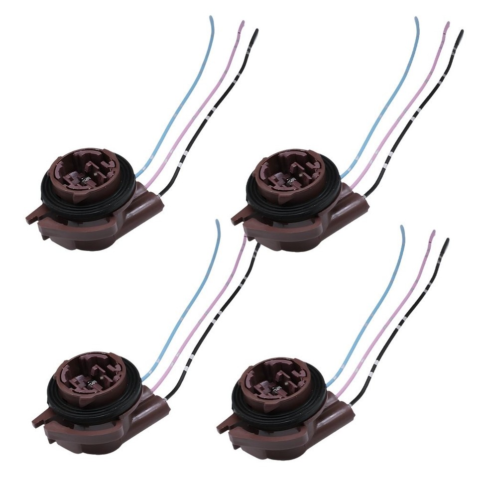 4X 3157 4157 Bulb Socket Brake Turn Signal Light Harness Wire Plug ...