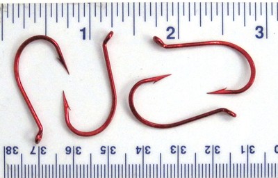 100 VMC 8369RD 8369 Live Bait Red Octopus Fish Fishing Hooks 2/0 From ...